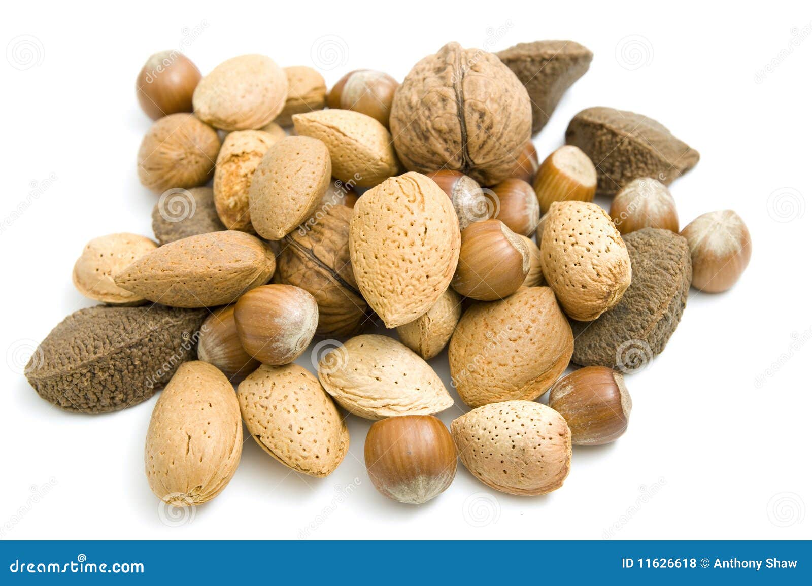 Handful of nuts stock photo. Image of selection, shapes - 11626618