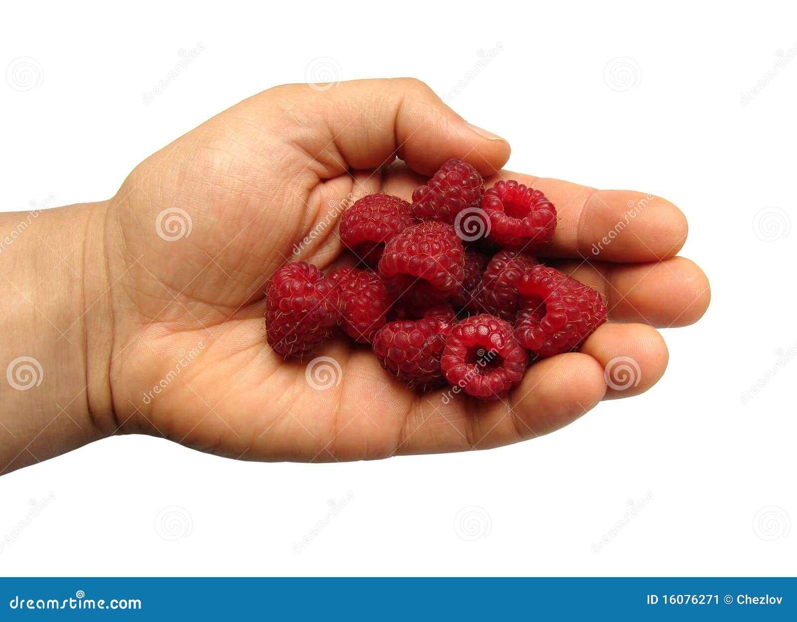 Handful of raspberries stock image. Image of fruit, aromatic - 16076271