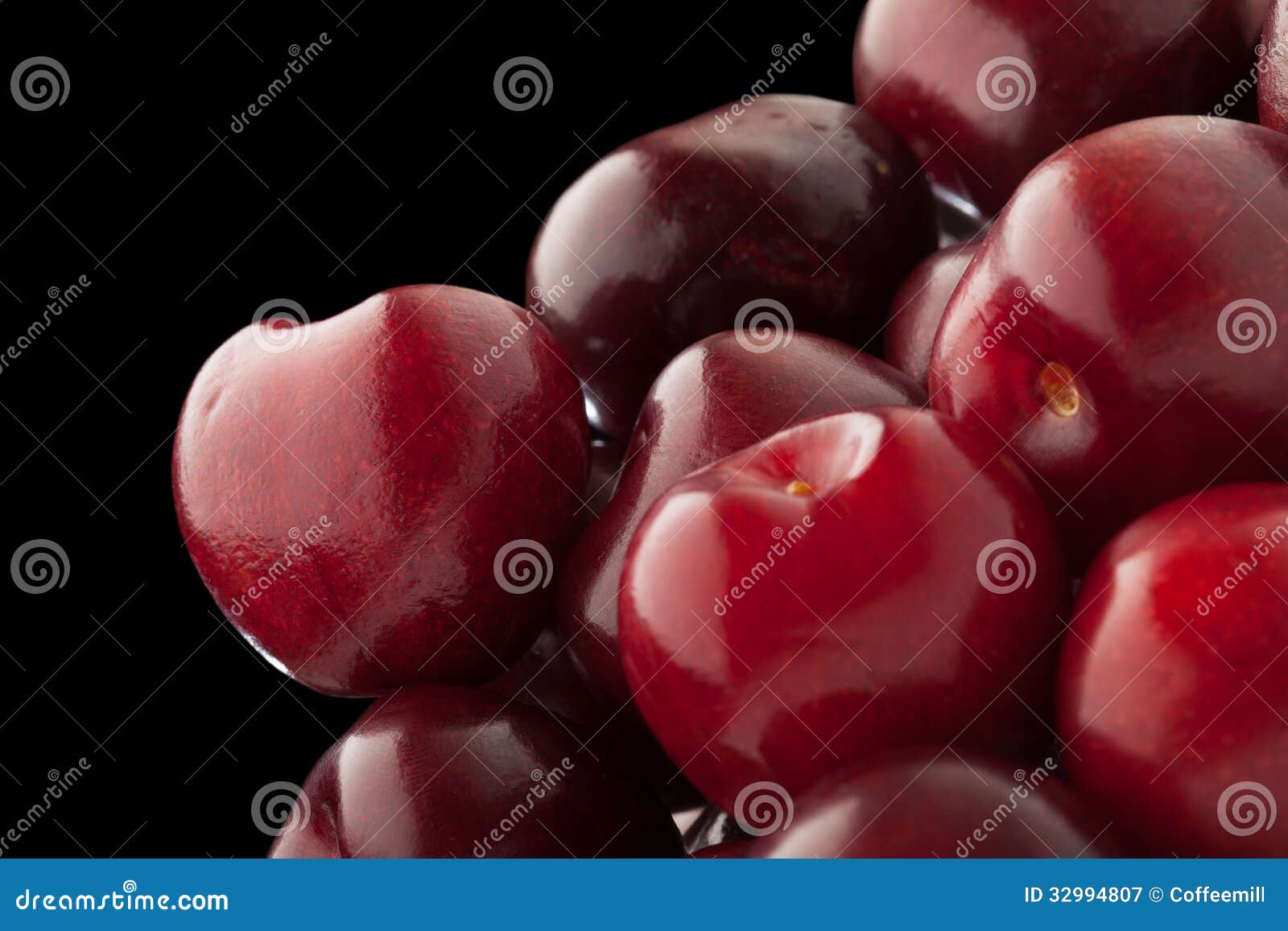 Handful of Red Ripe Sweet Cherry Stock Image - Image of shines, black ...
