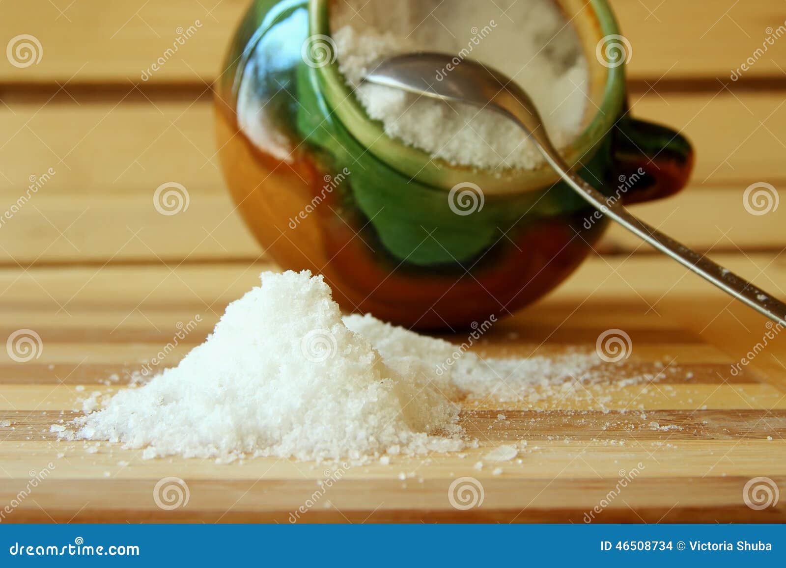 A Handful of Salt on the Board Stock Photo - Image of kitchen, healthy ...
