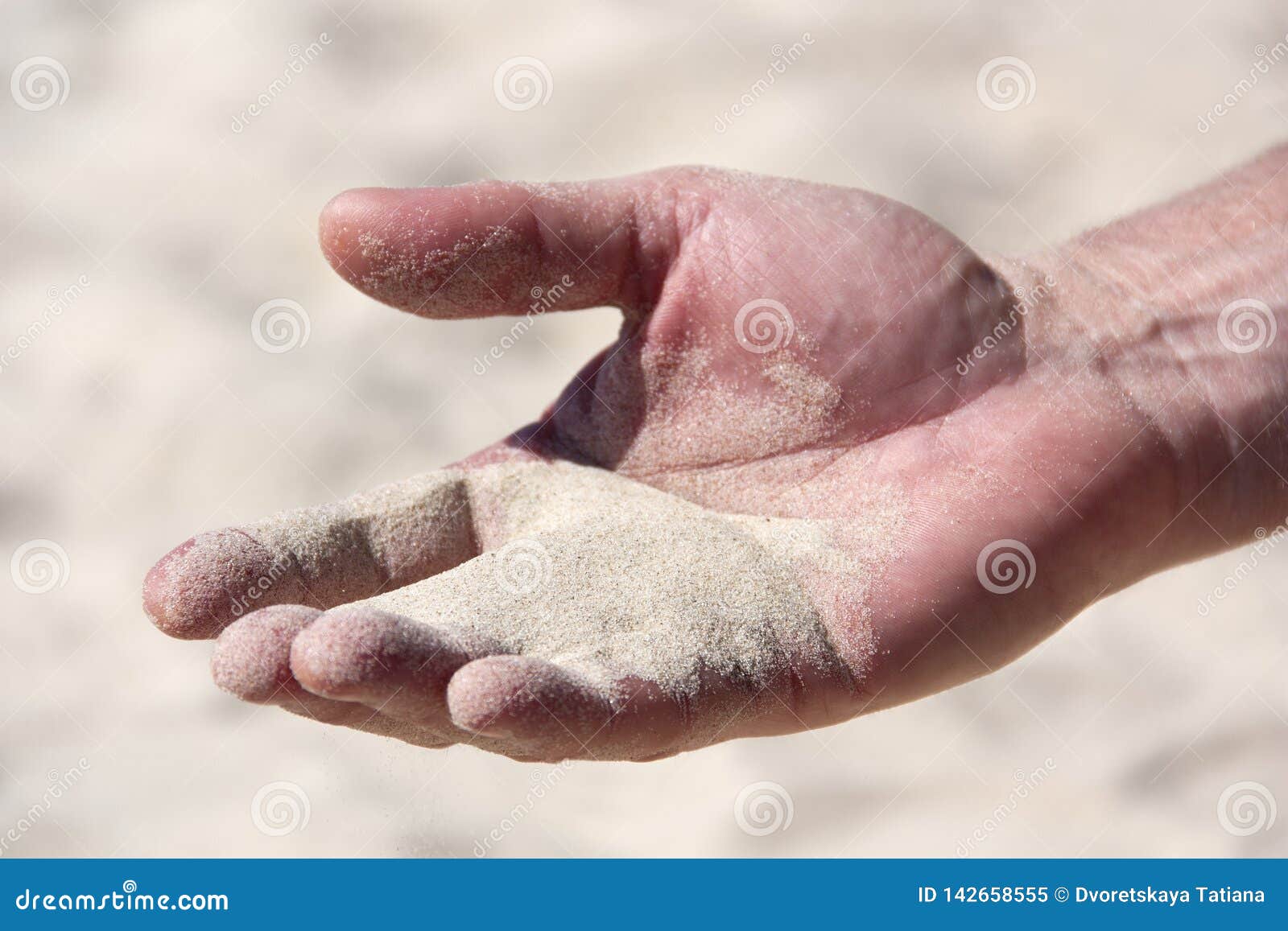 A Handful of Sand in the Human Palm Stock Image - Image of lost, coast ...