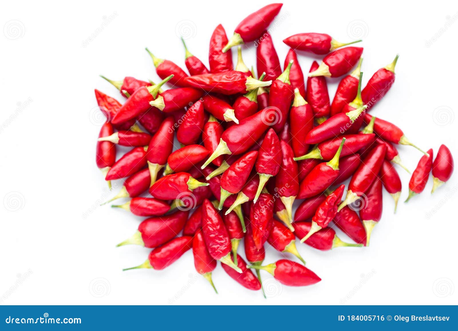 Handful of Small Chilli Peppers Isolated on White Stock Photo - Image ...