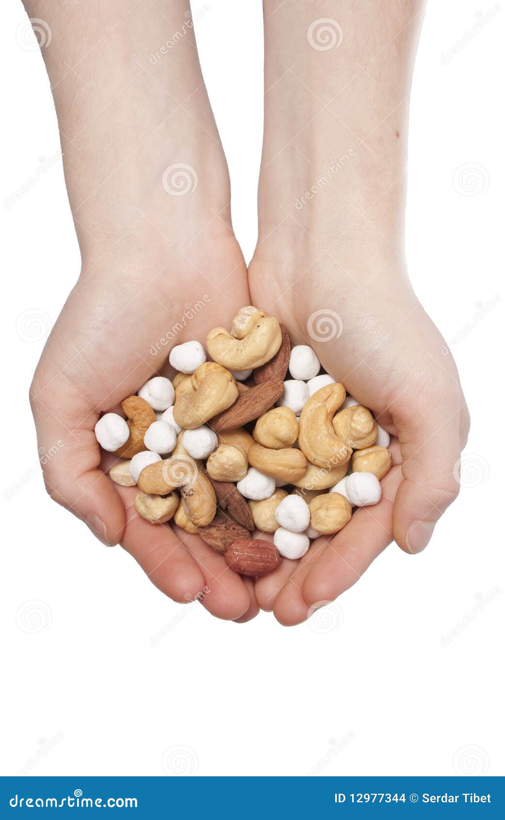 A handful snacks stock photo. Image of diet, hand, snack - 12977344