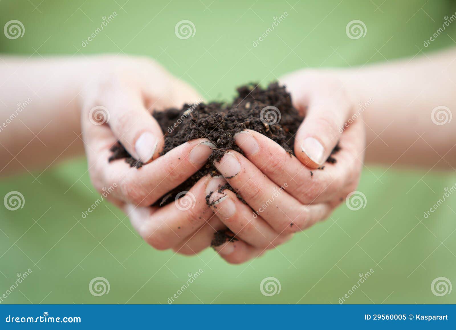 Handful of soil or dirt stock image. Image of horizontal - 29560005