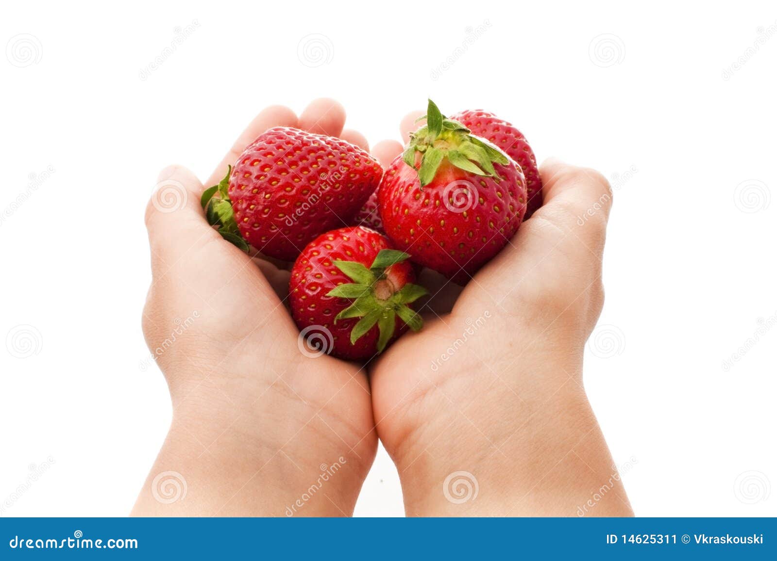 Handful of strawberries stock image. Image of nature - 14625311