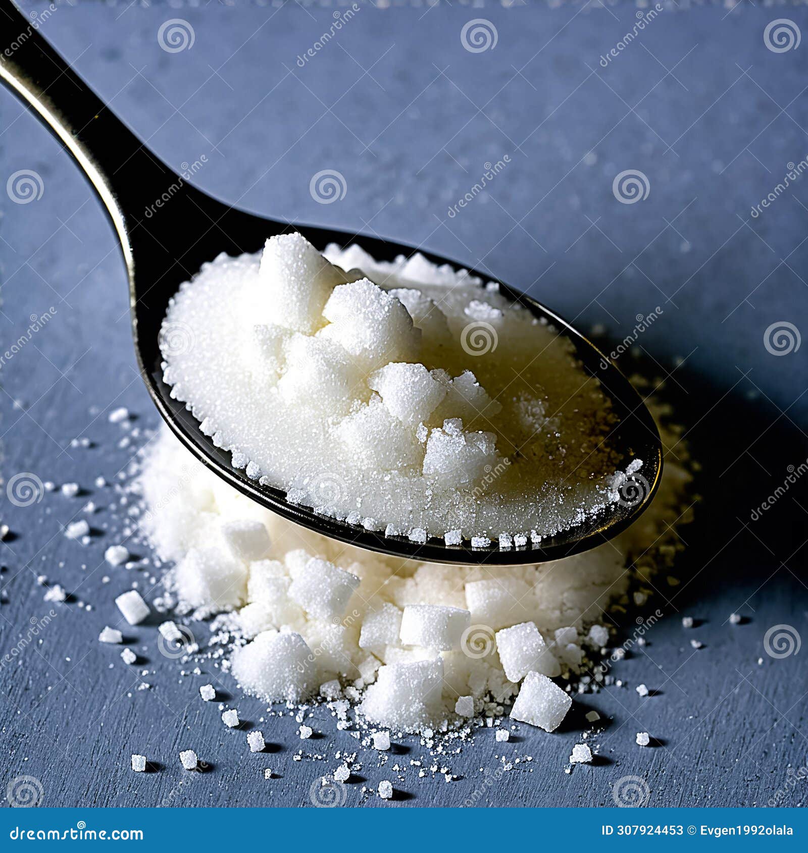 A Handful of Sugar in a Teaspoon. Generative AI Stock Illustration ...