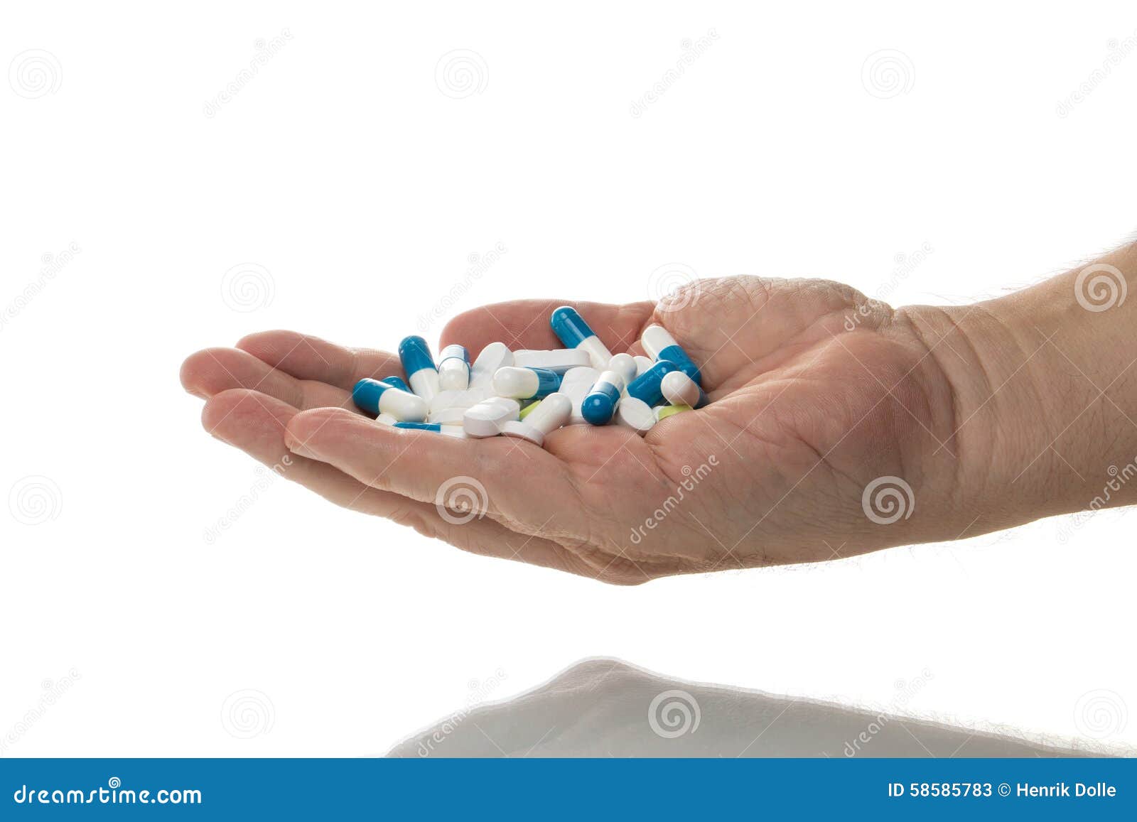 Handful tablets stock image. Image of addicted, addict - 58585783