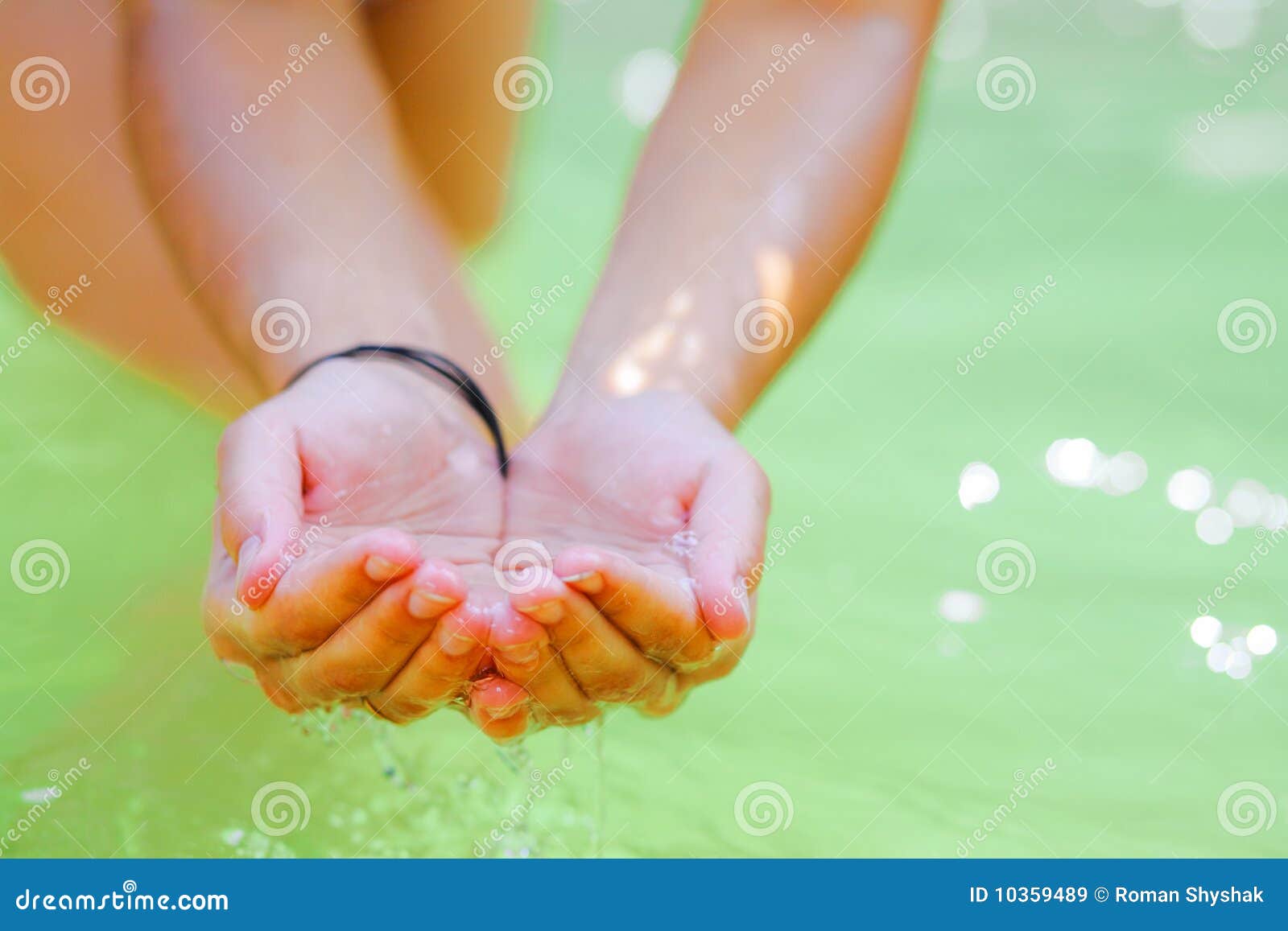 Handful and Water stock image. Image of hand, surface - 10359489