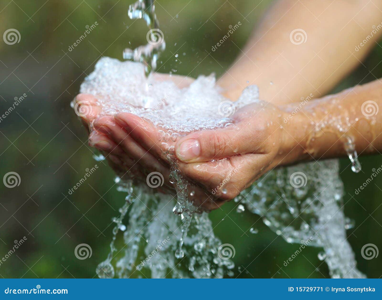 Handful of water stock image. Image of female, purity - 15729771