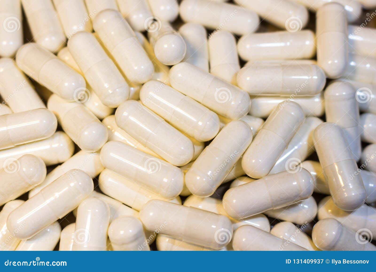 A Handful of White Pills Close-up. Capsules Medication is White Stock ...