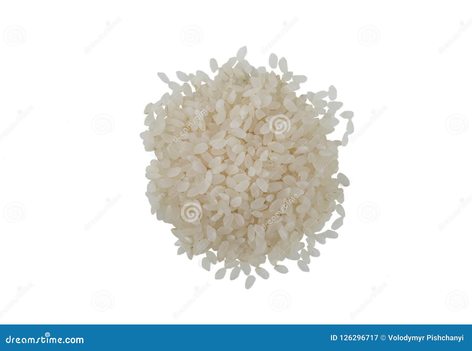 A Handful of White Rice Isolated on White Background. Stock Image ...