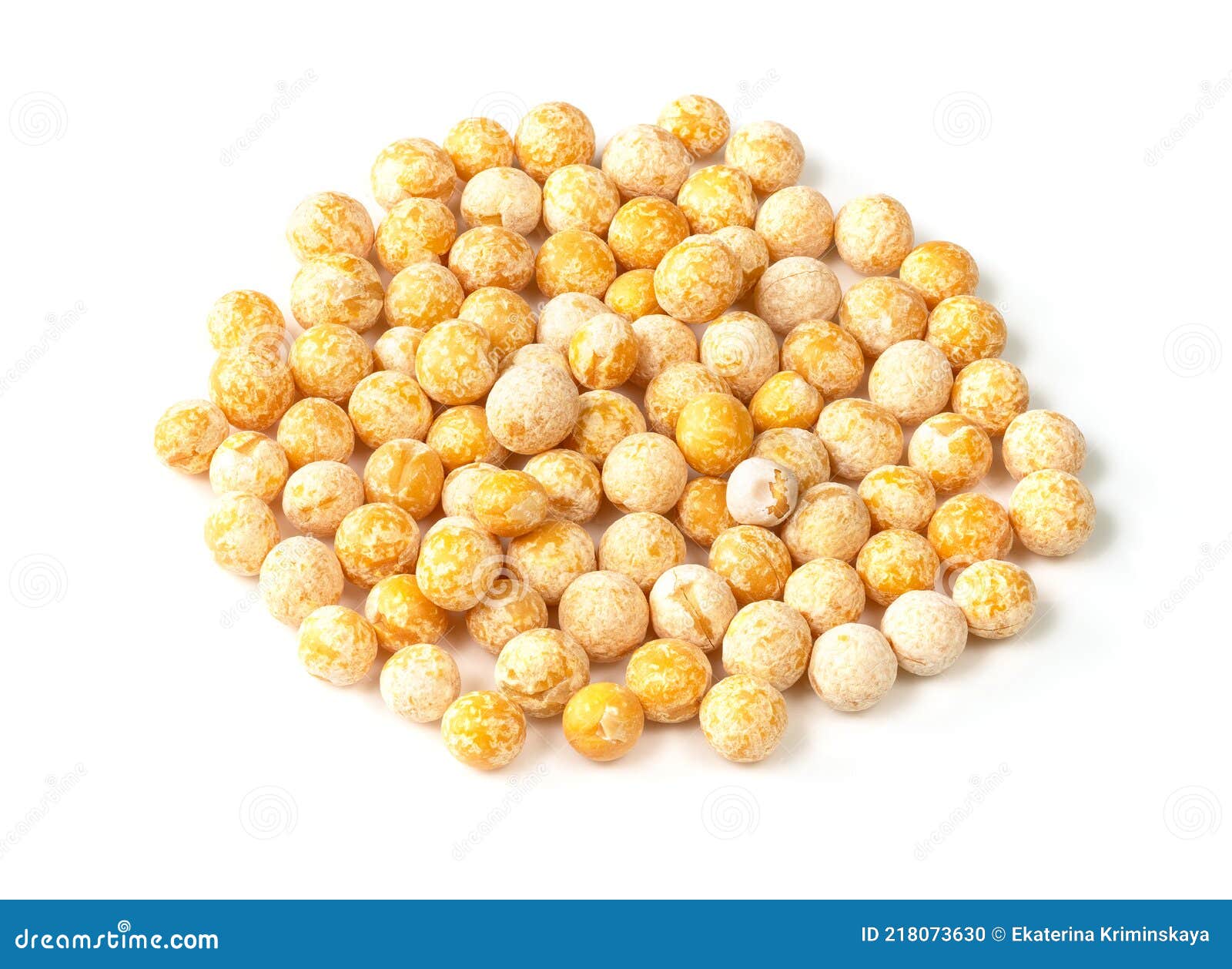 Handful of Whole Yellow Peas Closeup on White Stock Photo - Image of ...