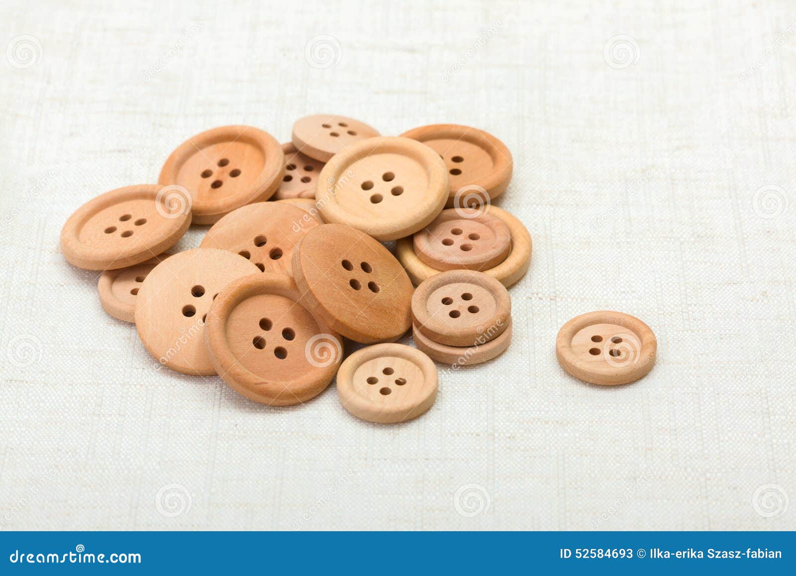 Handful of wooden buttons stock image. Image of round - 52584693