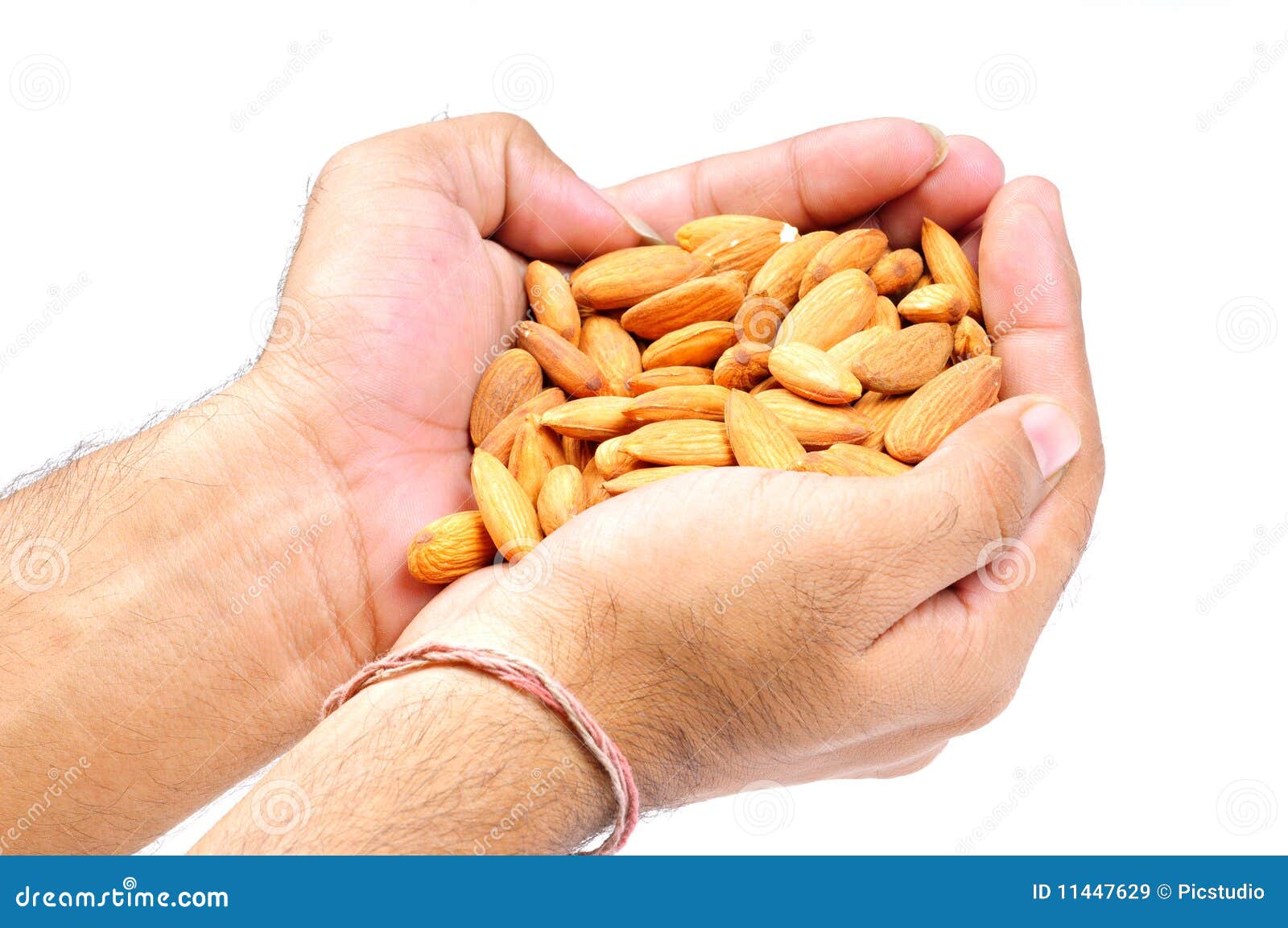 Handfull of almond stock image. Image of pieces, piece - 11447629