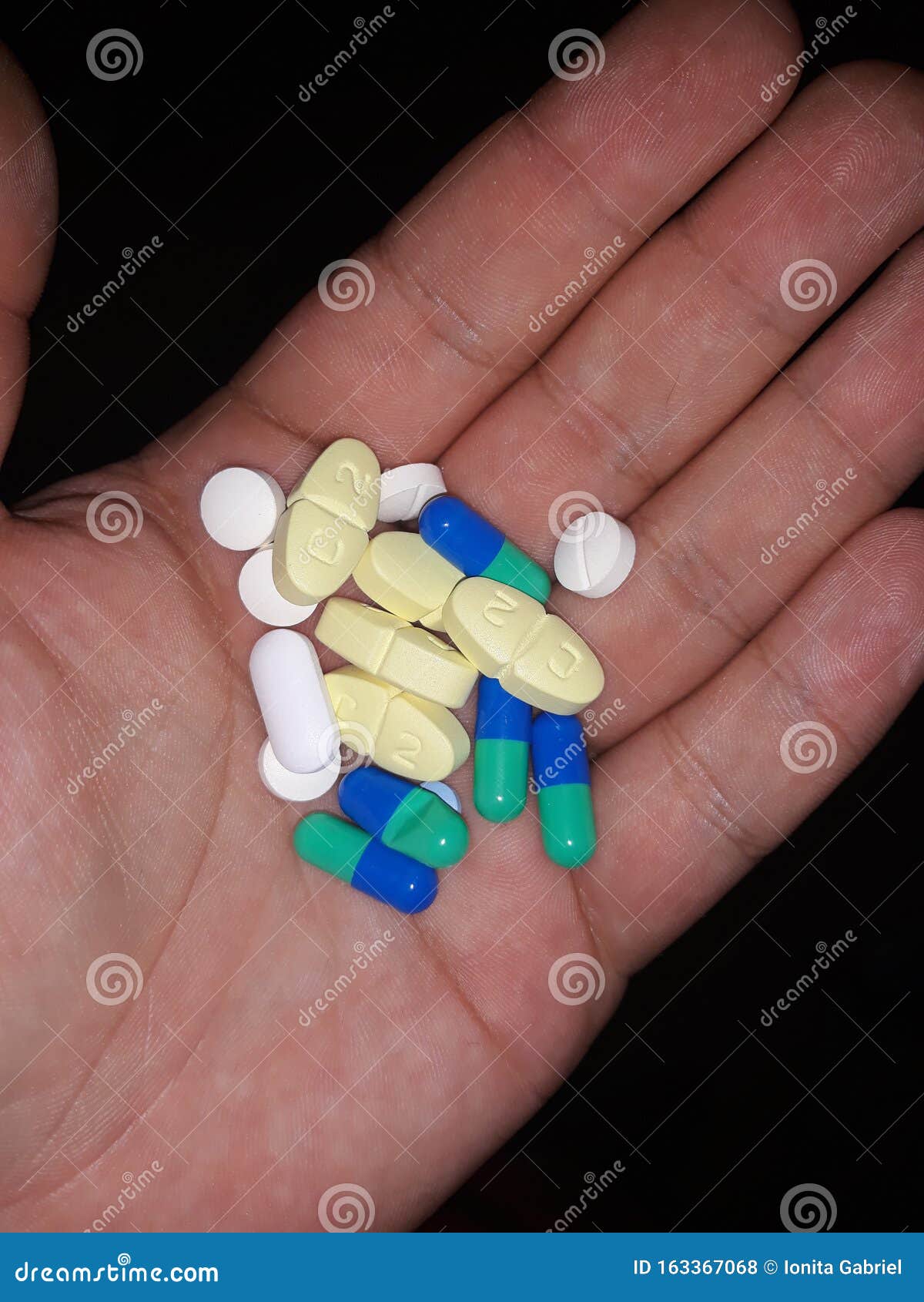 Handfull of medicine stock photo. Image of medicines - 163367068
