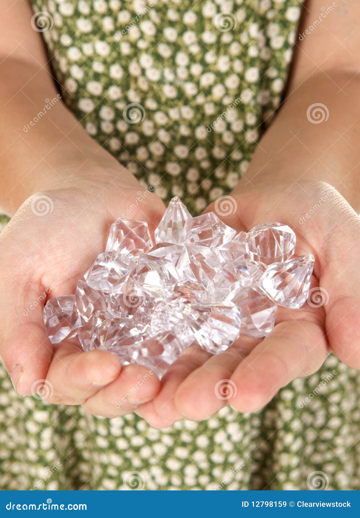 Handfuls of diamonds stock image. Image of hand, wealth - 12798159