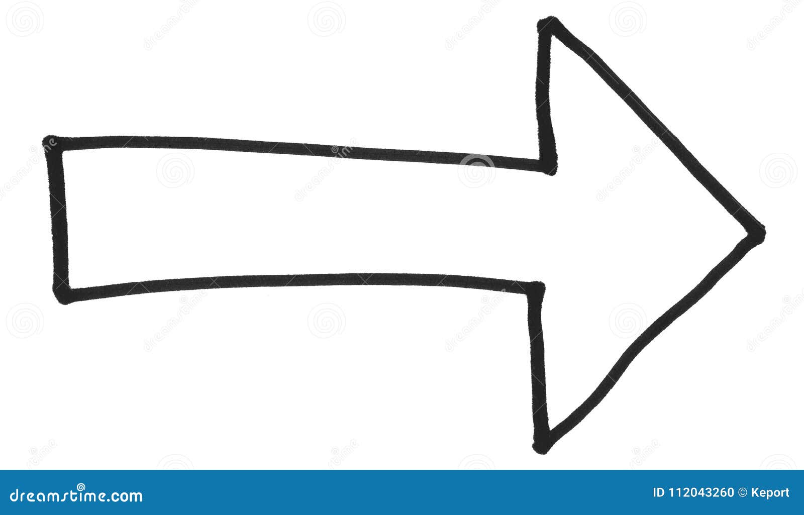 Handgemalter Schwarzer Pfeil Stock Abbildung - Illustration von ...