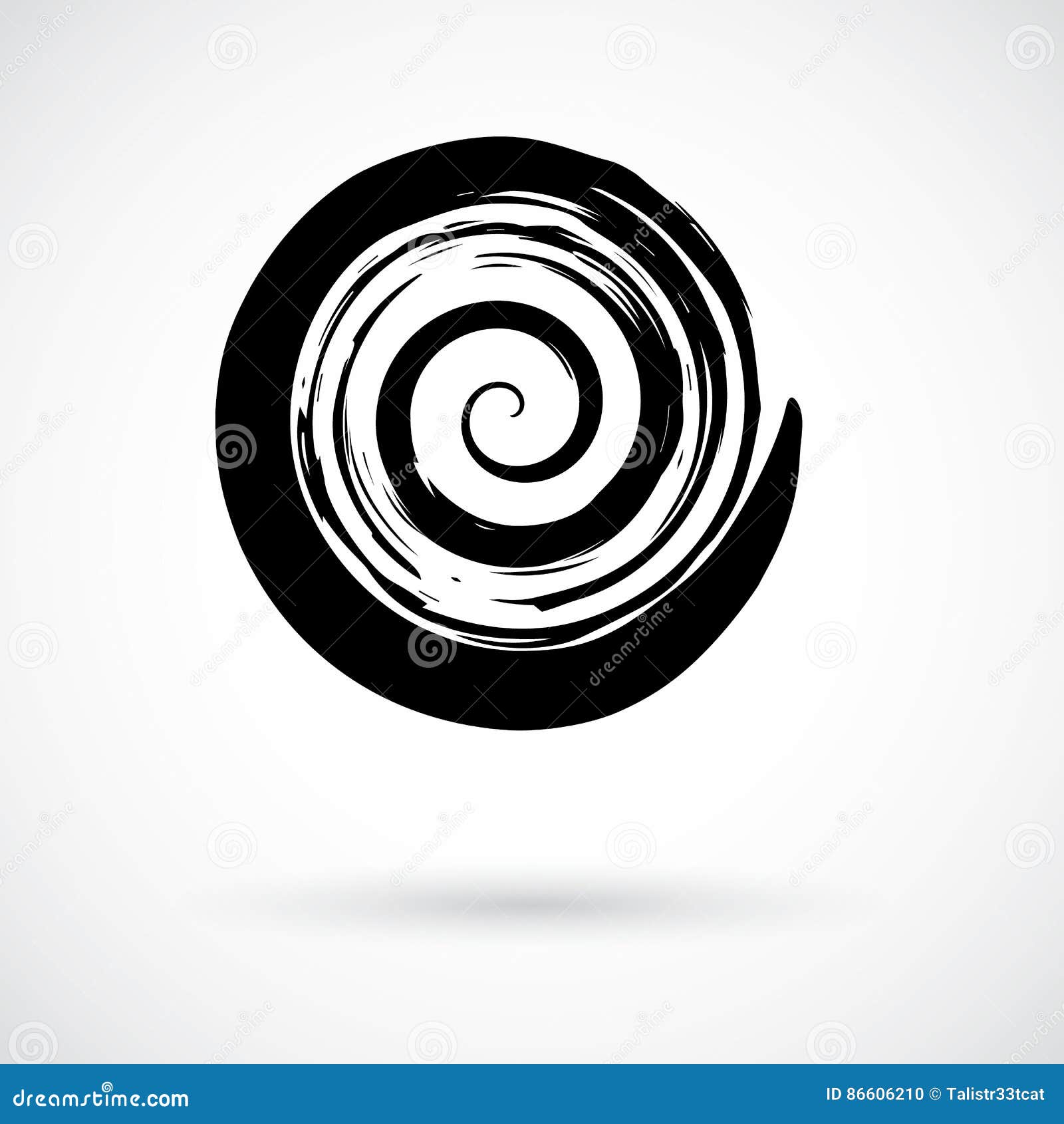 Handgemaltes Strudelsymbol stock abbildung. Illustration von bewegung ...