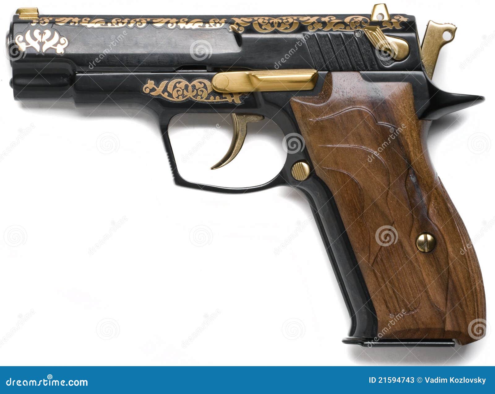 Handgun stock image. Image of black, object, automatic - 21594743