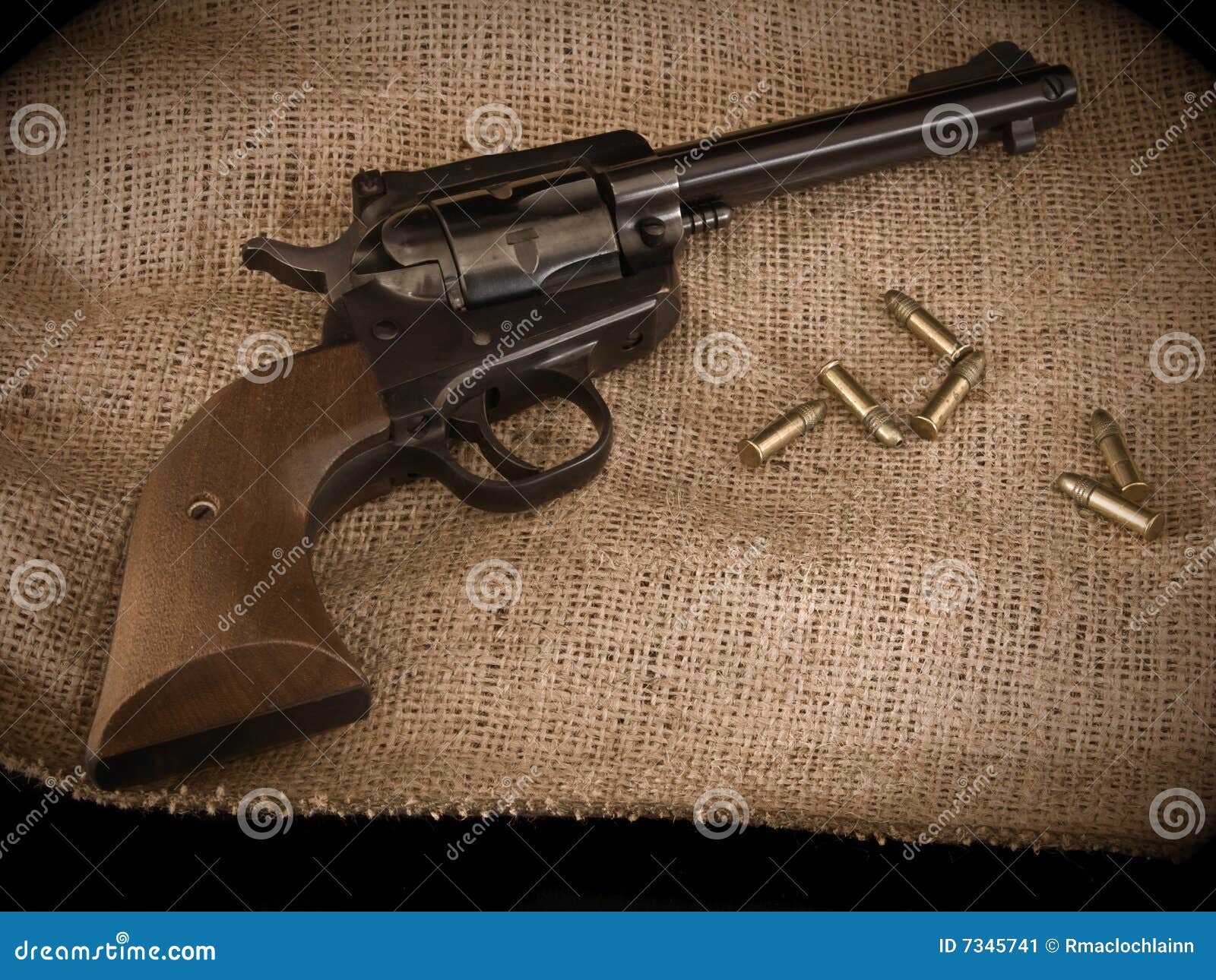 Handgun and Bullets stock image. Image of revolver, shooting - 7345741
