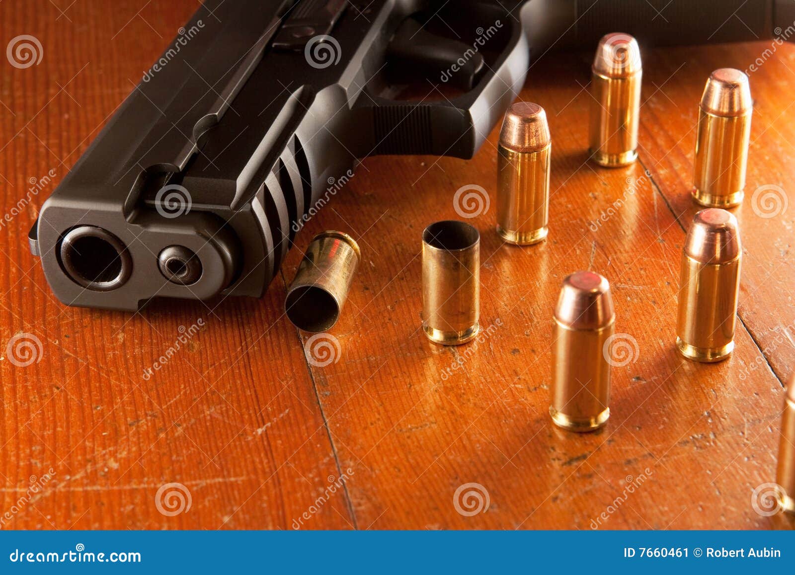 Handgun and bullets stock image. Image of weapon, police - 7660461