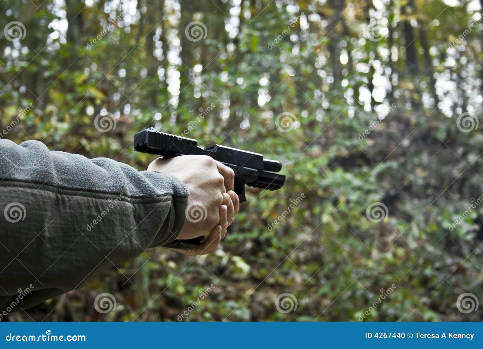 Handgun, Discharged stock photo. Image of target, gunner - 4267440