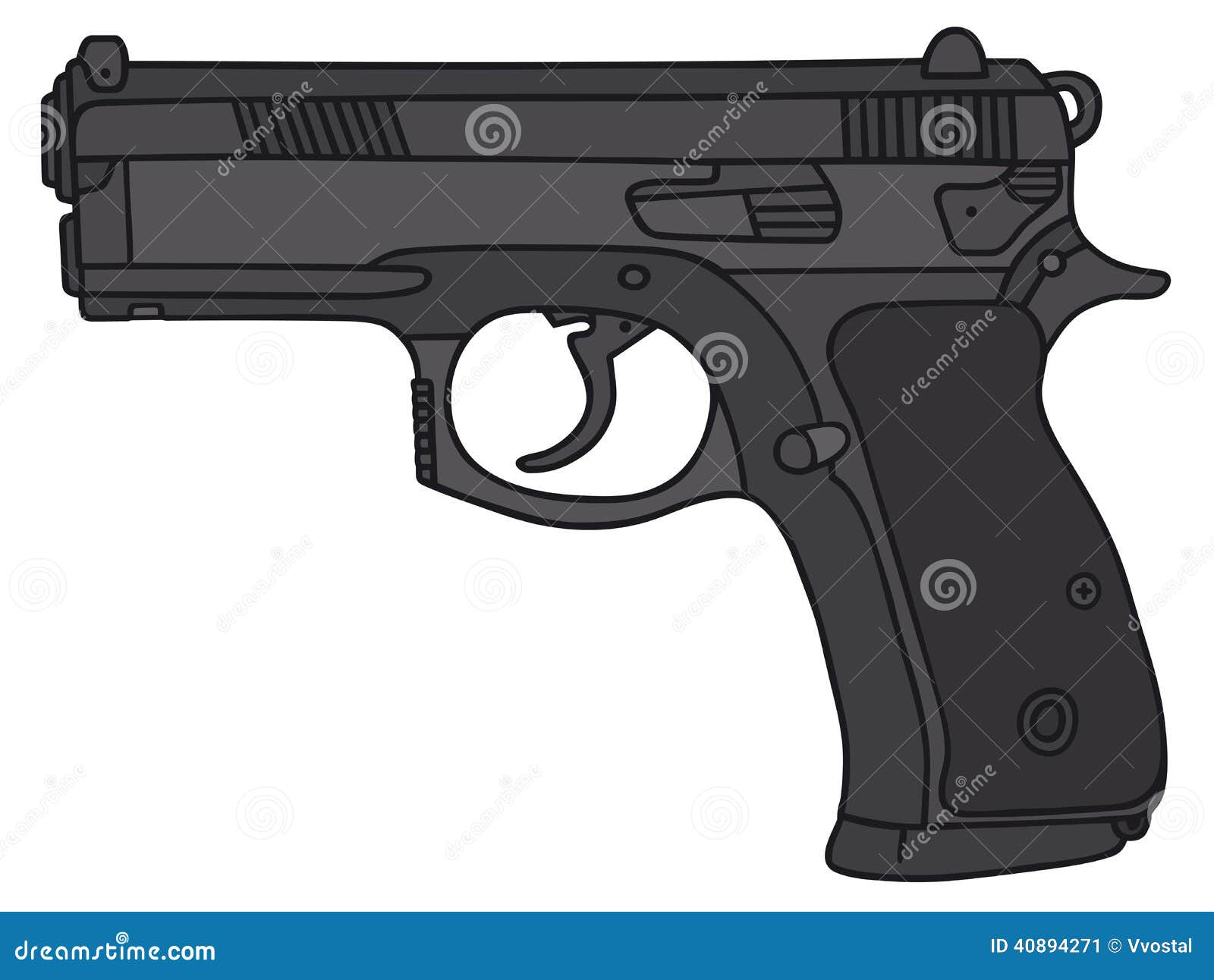 Handgun Cartoon Vector | CartoonDealer.com #40894271