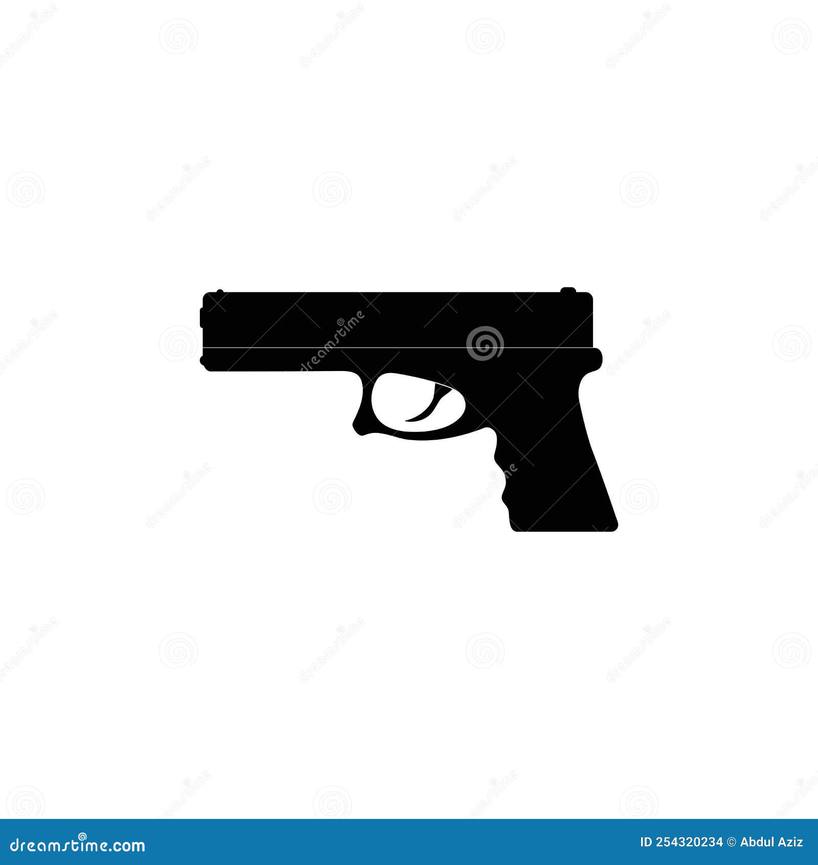 Handgun Illustration Vector Logo | CartoonDealer.com #254320249