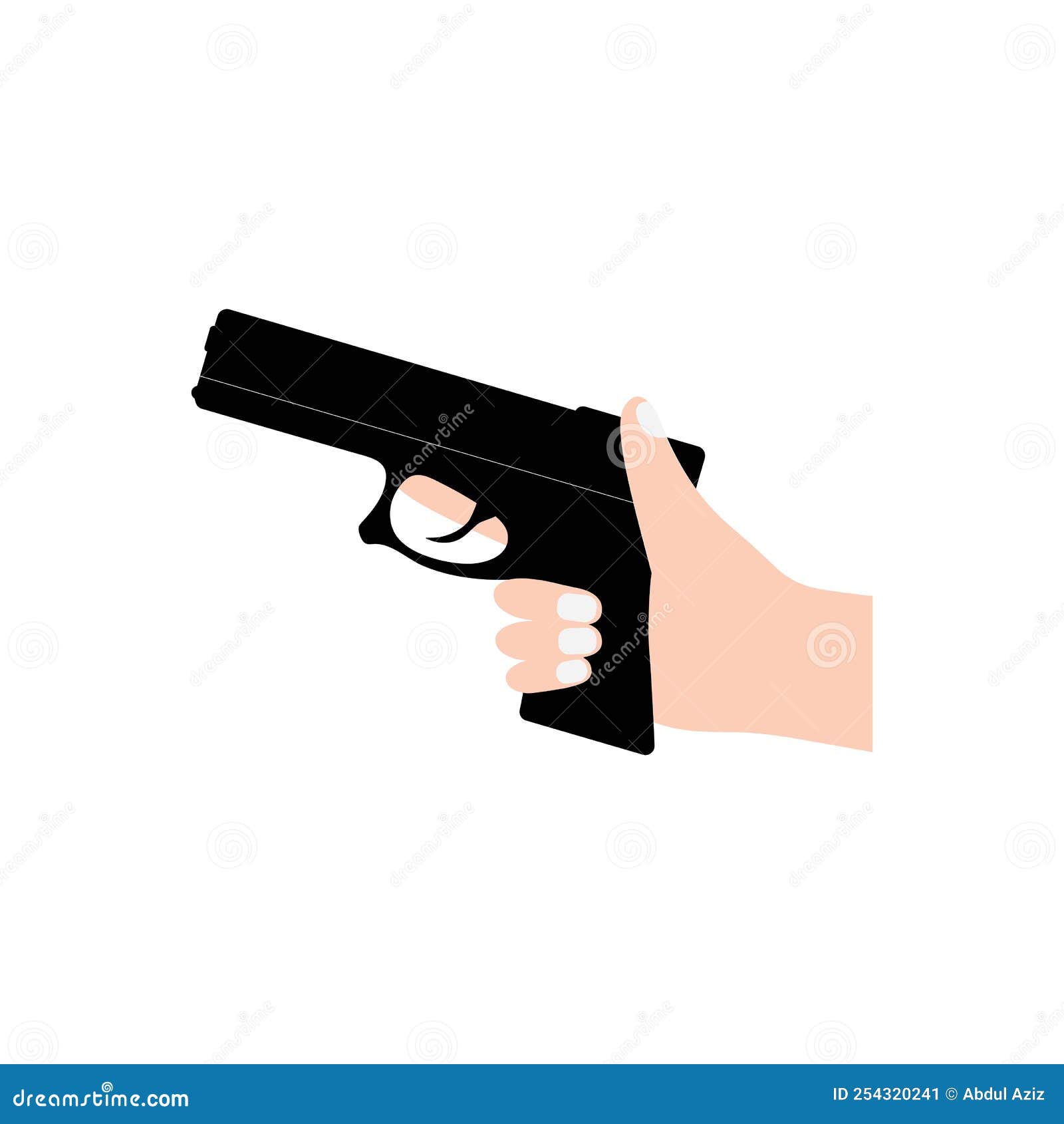 Handgun Illustration Vector Logo | CartoonDealer.com #254320249
