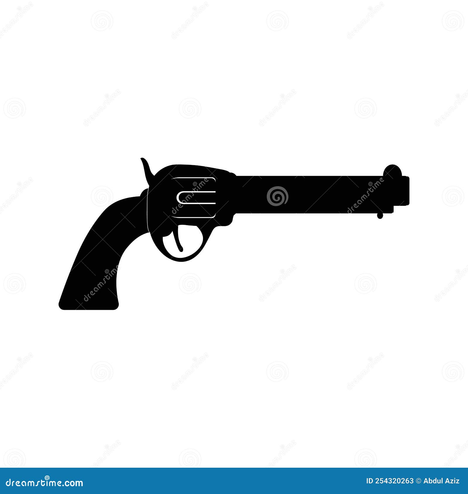 Handgun Illustration Vector Logo Stock Illustration - Illustration of ...