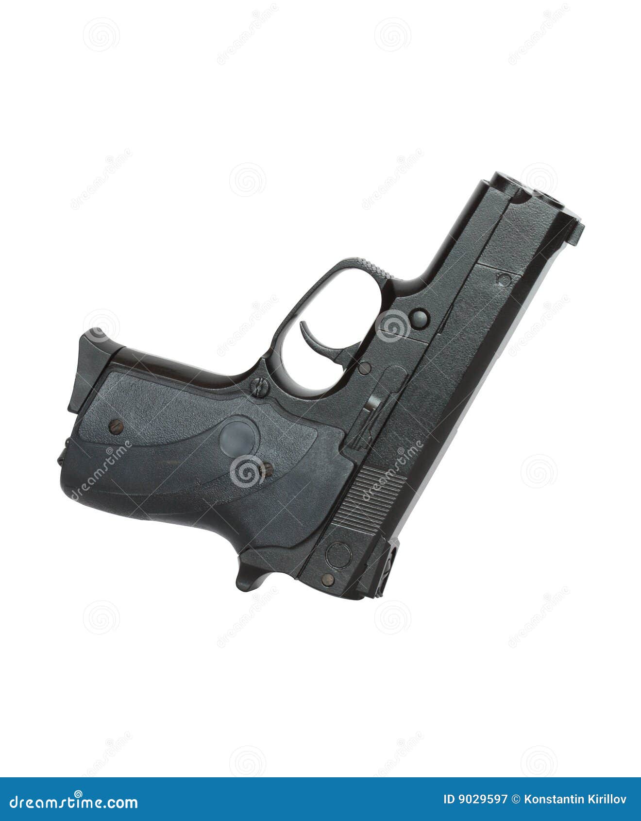 Handgun isolated on white stock image. Image of shooting - 9029597