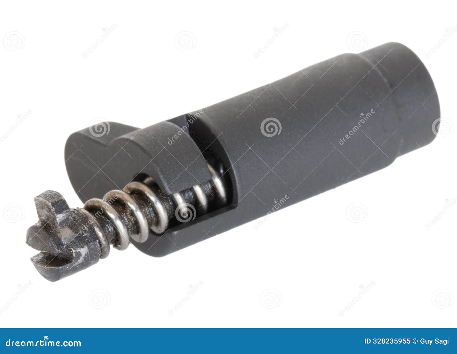 Handgun Magazine Catch with Spring and Guide Stock Image - Image of ...