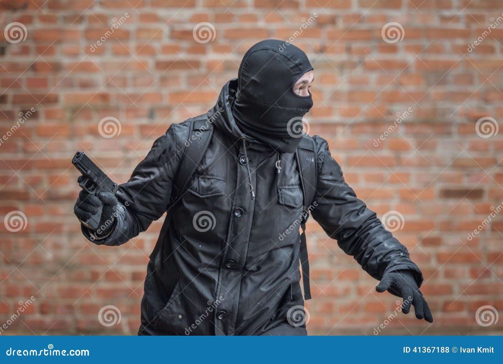 Handgun stock photo. Image of aiming, male, violence - 41367188