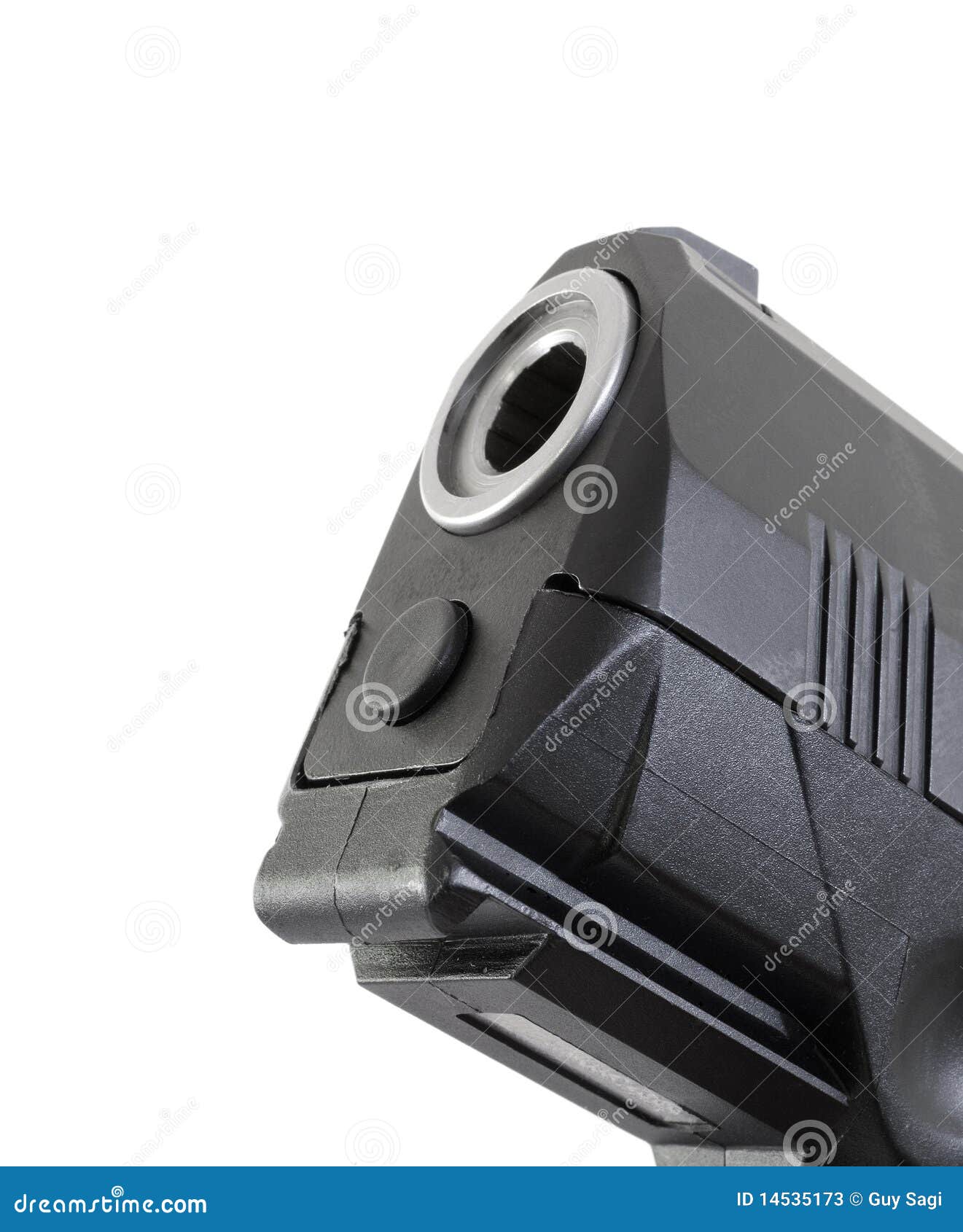 Handgun muzzle stock image. Image of handgun, white, accessory - 14535173