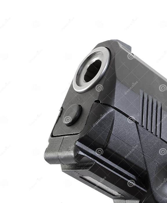 Handgun muzzle stock image. Image of handgun, white, accessory - 14535173