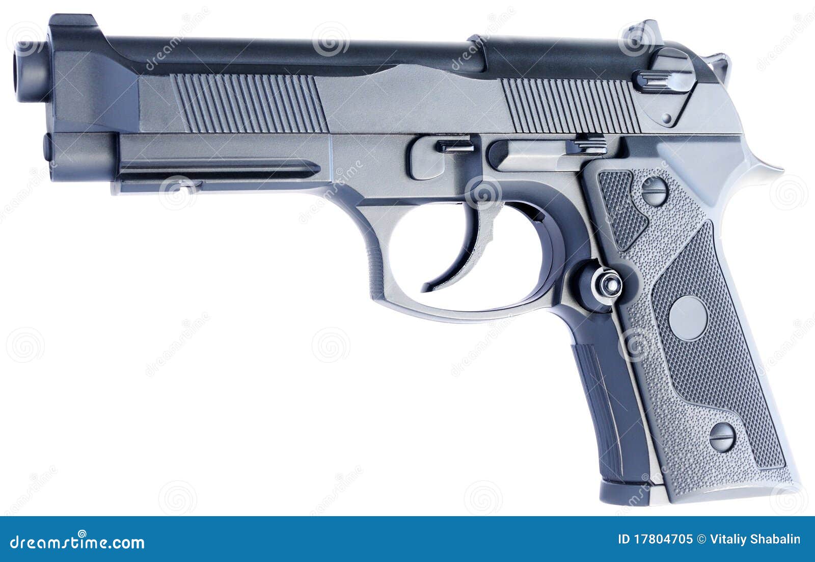 Handgun Over White Background Stock Image - Image of single, white ...