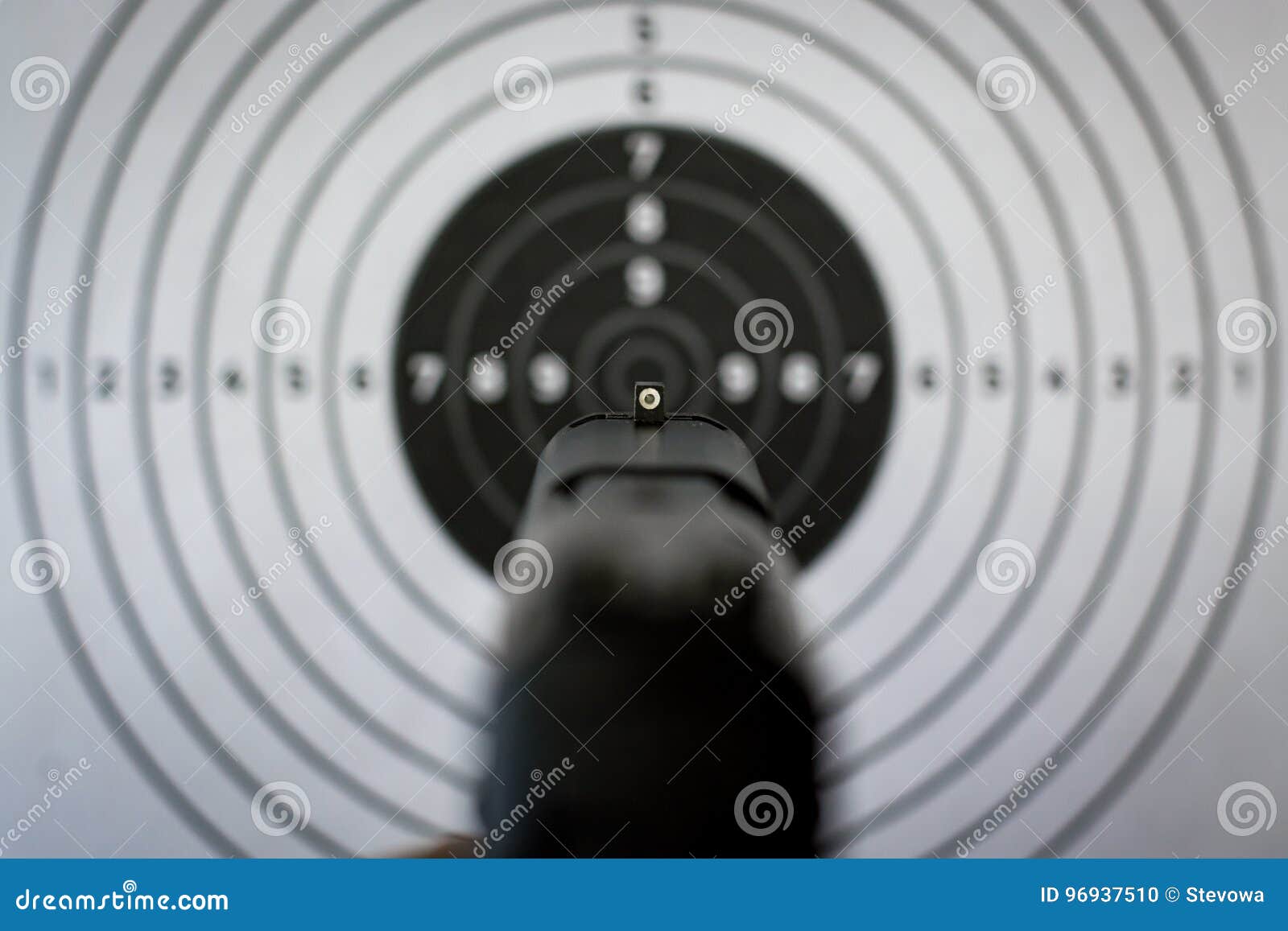 Handgun Sights and Target stock photo. Image of amendment - 96937510