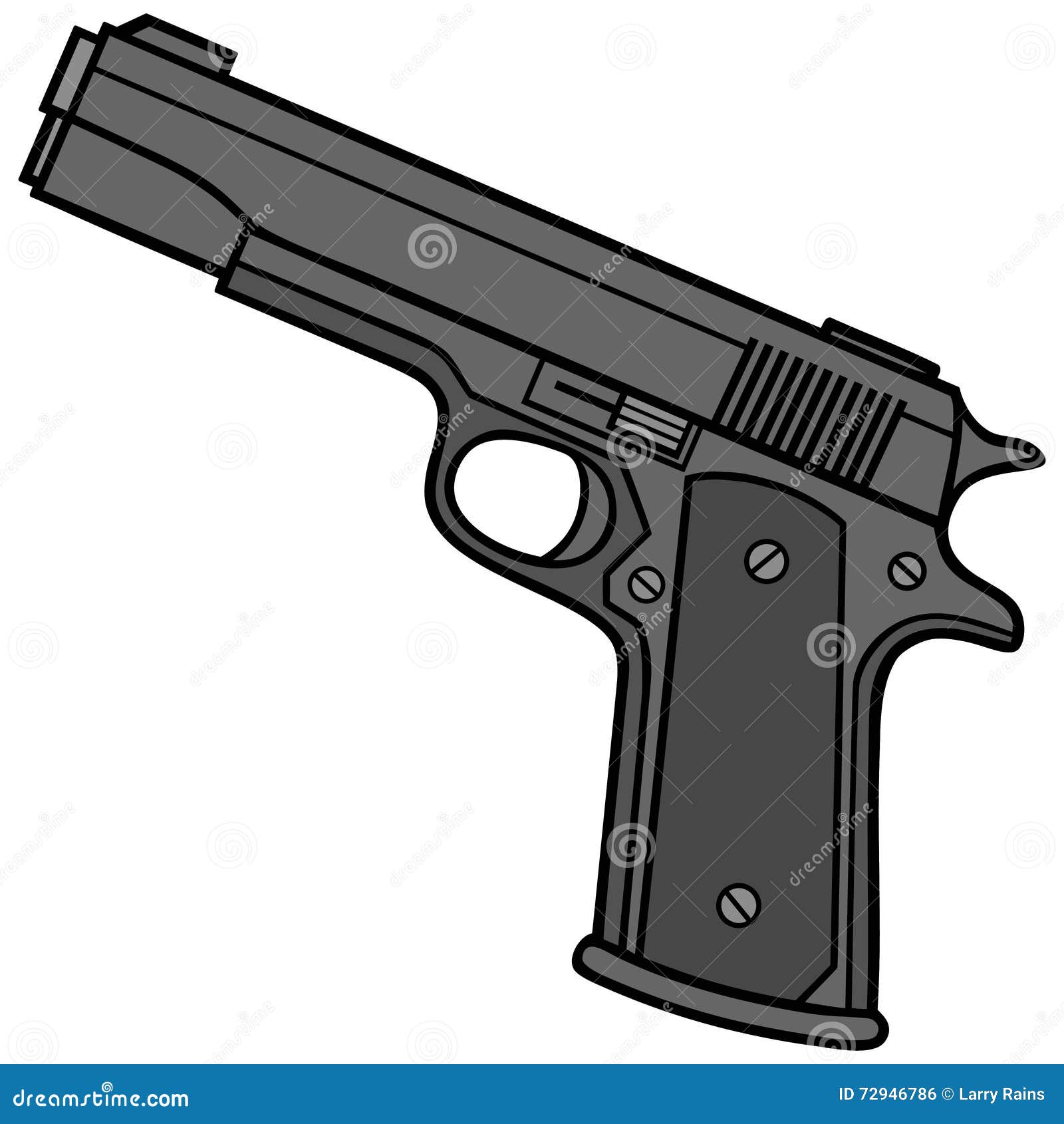 Old Handgun Cartoon Vector | CartoonDealer.com #35189299