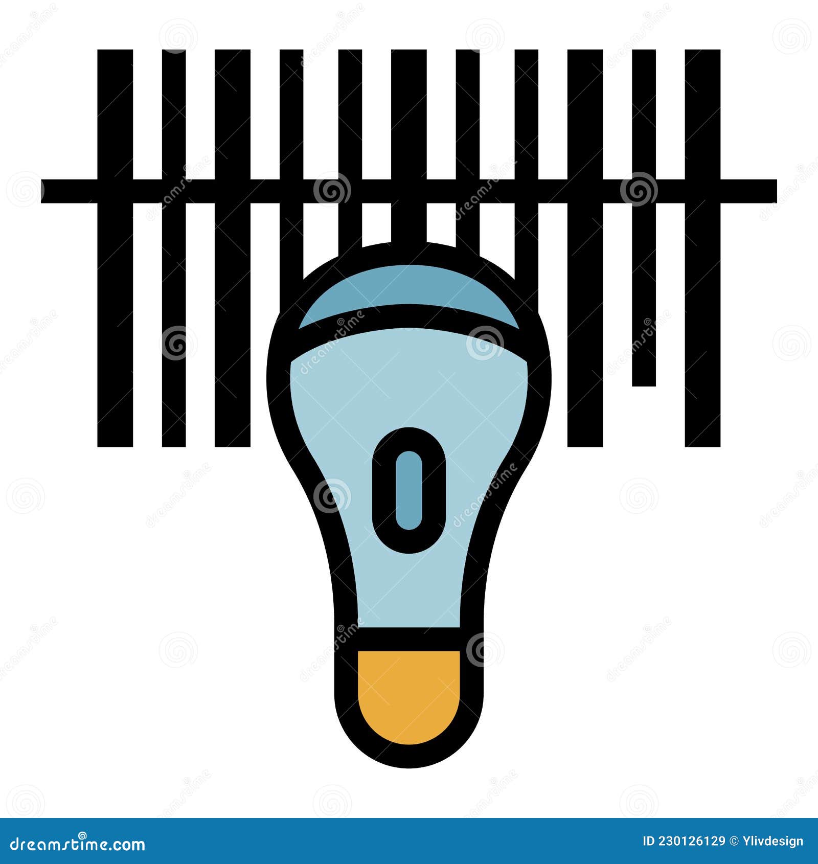 Handheld Barcode Scanner Icon Color Outline Vector Stock Vector ...