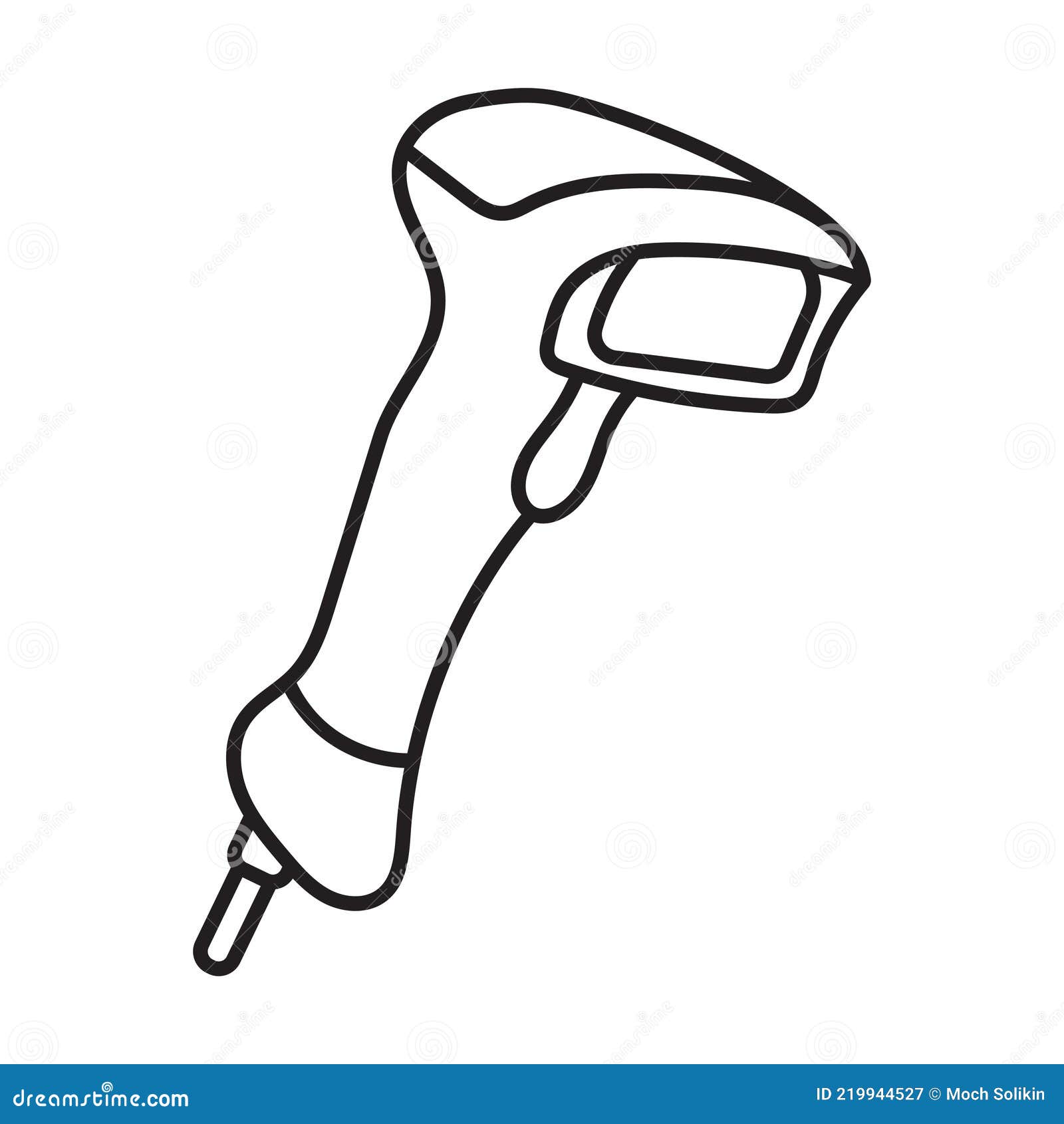 3D Handheld Scanner Hand Drawn Outline Doodle Icon. Cartoon Vector ...