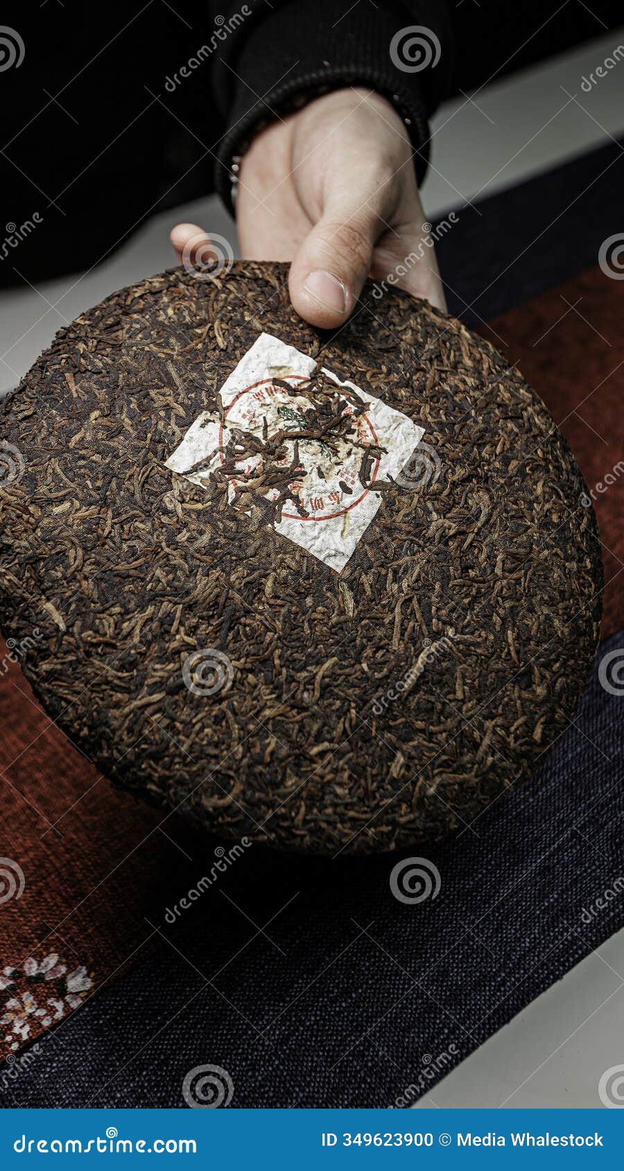 Handheld Compressed Tea Cake that Comes with a Label for Easy ...