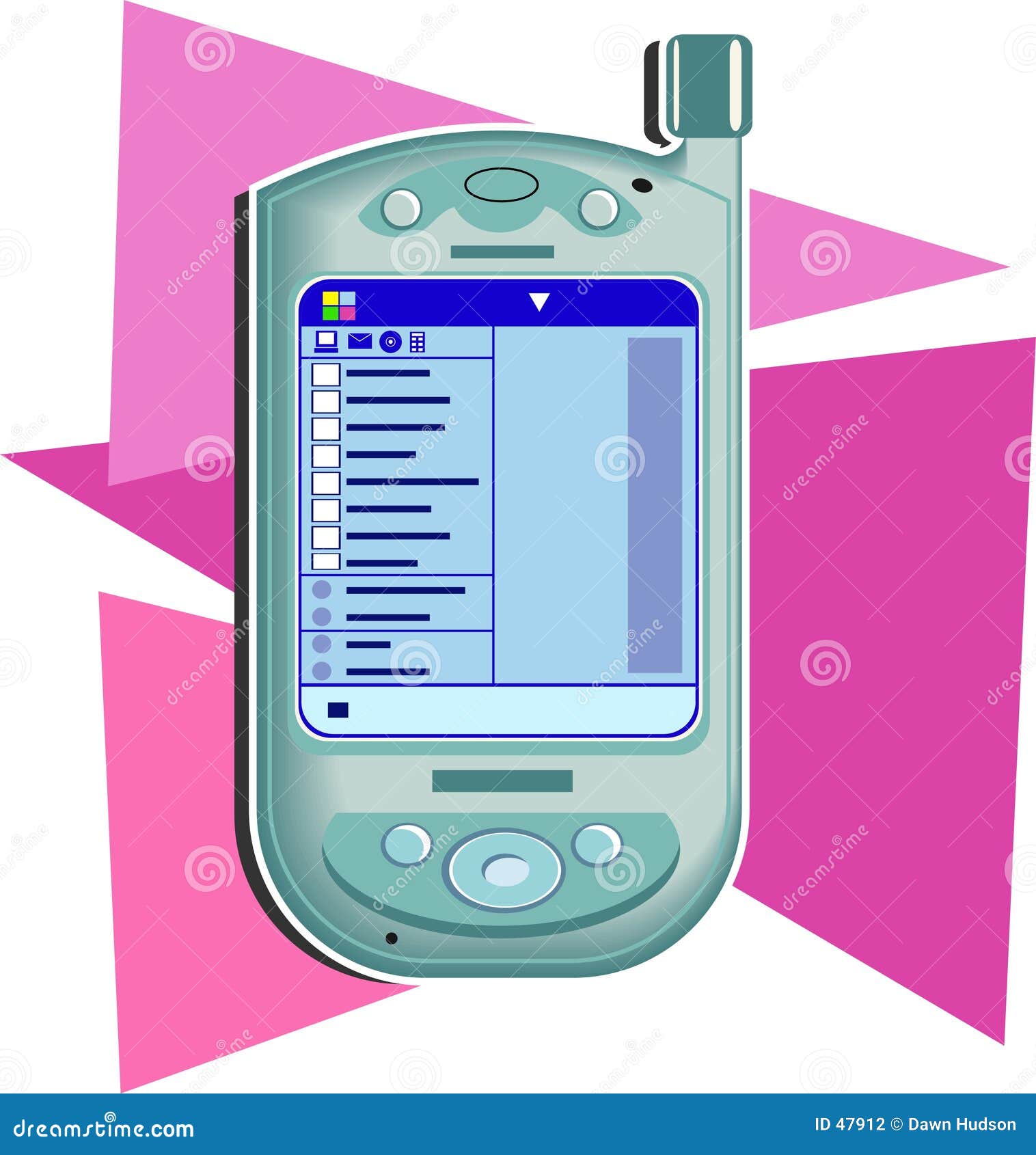 Handheld Computer stock vector. Illustration of icons, equipment - 47912