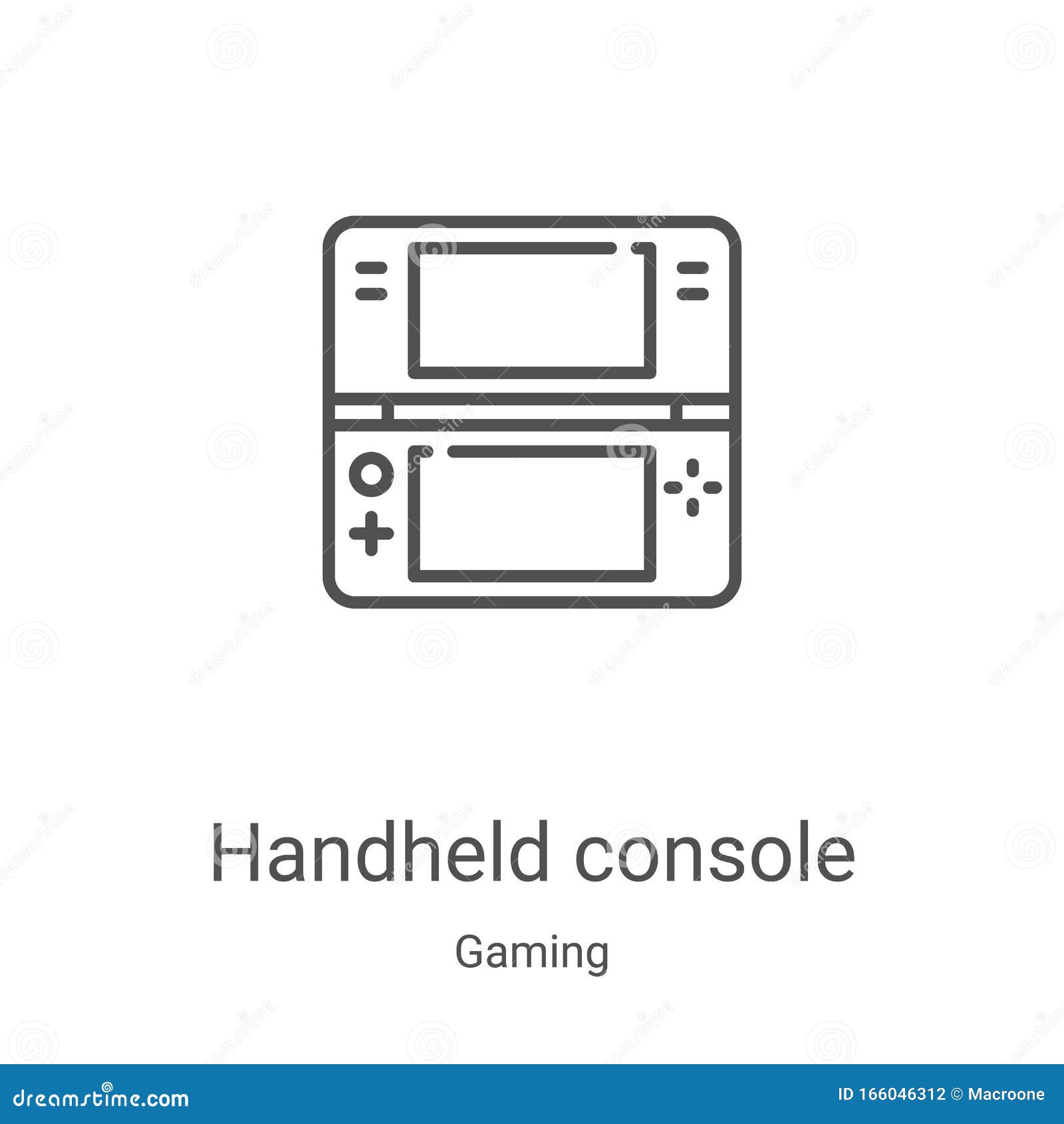 Handheld Console Icon Vector from Gaming Collection. Thin Line Handheld ...