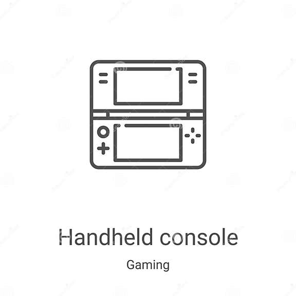 Handheld Console Icon Vector from Gaming Collection. Thin Line Handheld ...