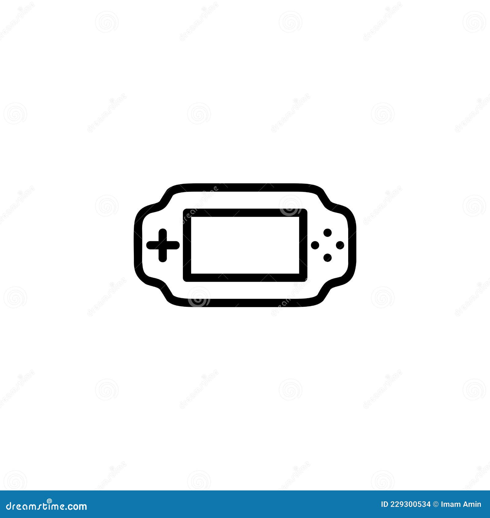 Handheld Console Technology Monoline Symbol Icon Logo For Graphic ...