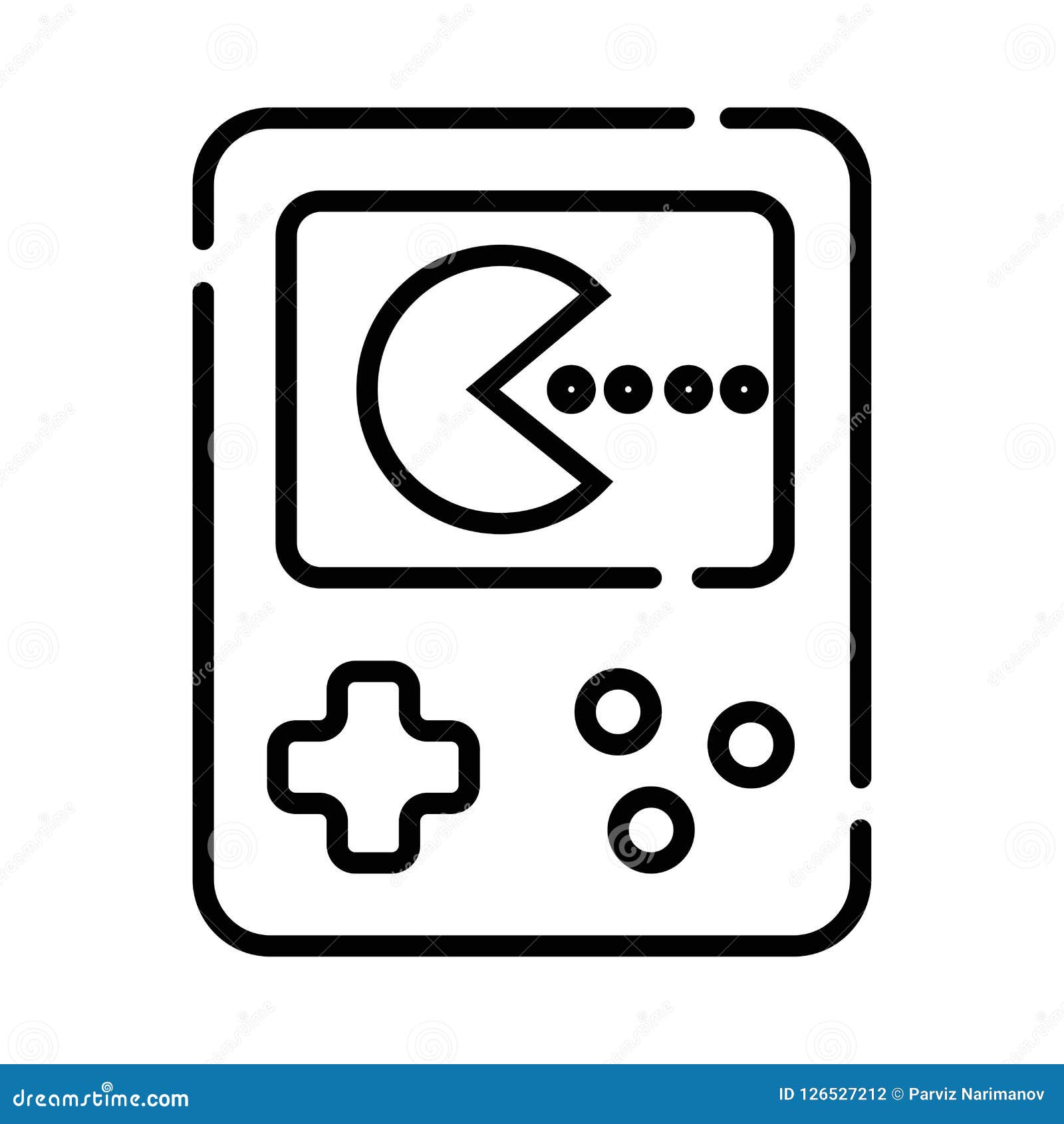 Handheld Game Console. Electronic Game With The Screen, Buttons ...