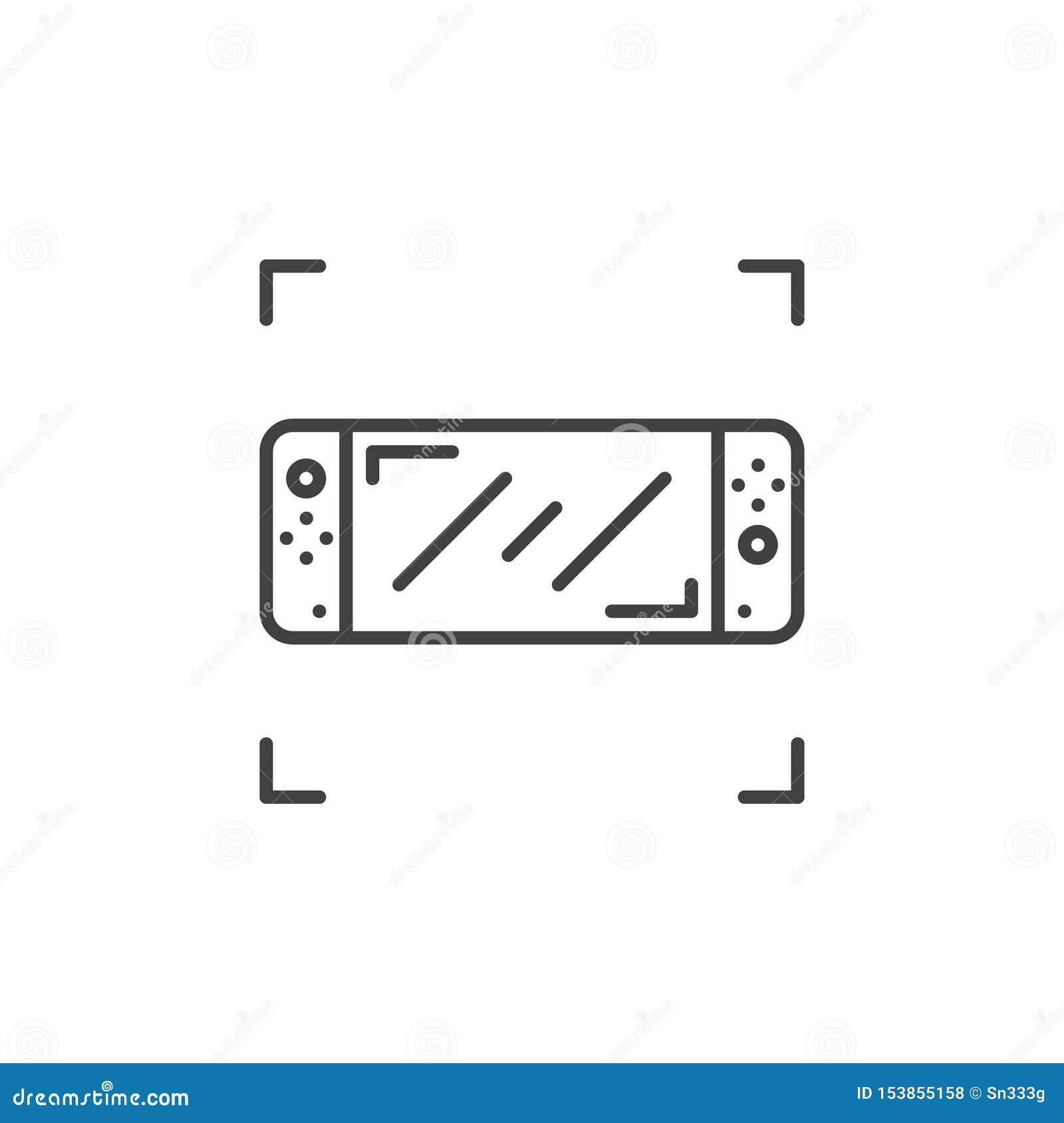 Handheld Game Console Linear Vector Concept Icon Stock Vector ...