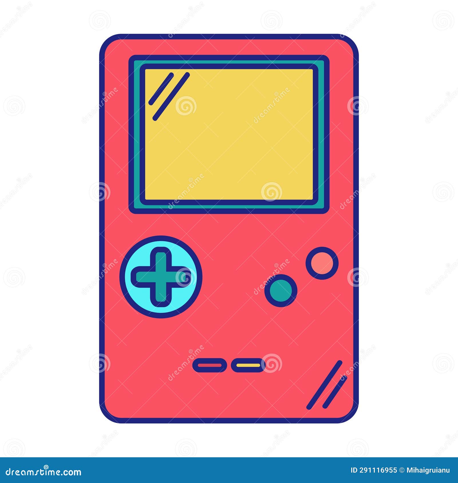 Handheld Game Device Icon Flat Design Vector Stock Illustration ...