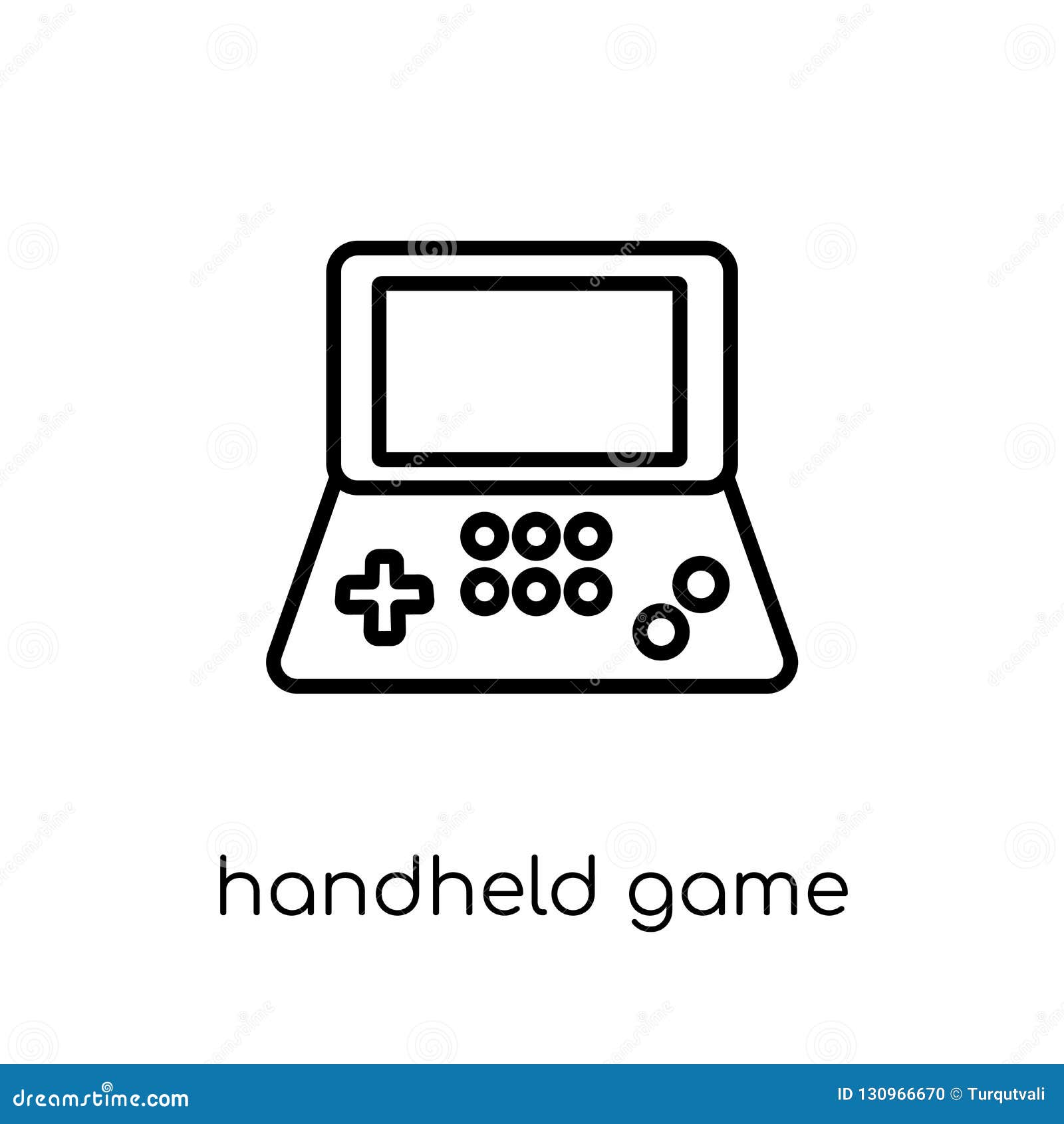 Handheld Game Icon. Trendy Modern Flat Linear Vector Handheld Ga Stock ...