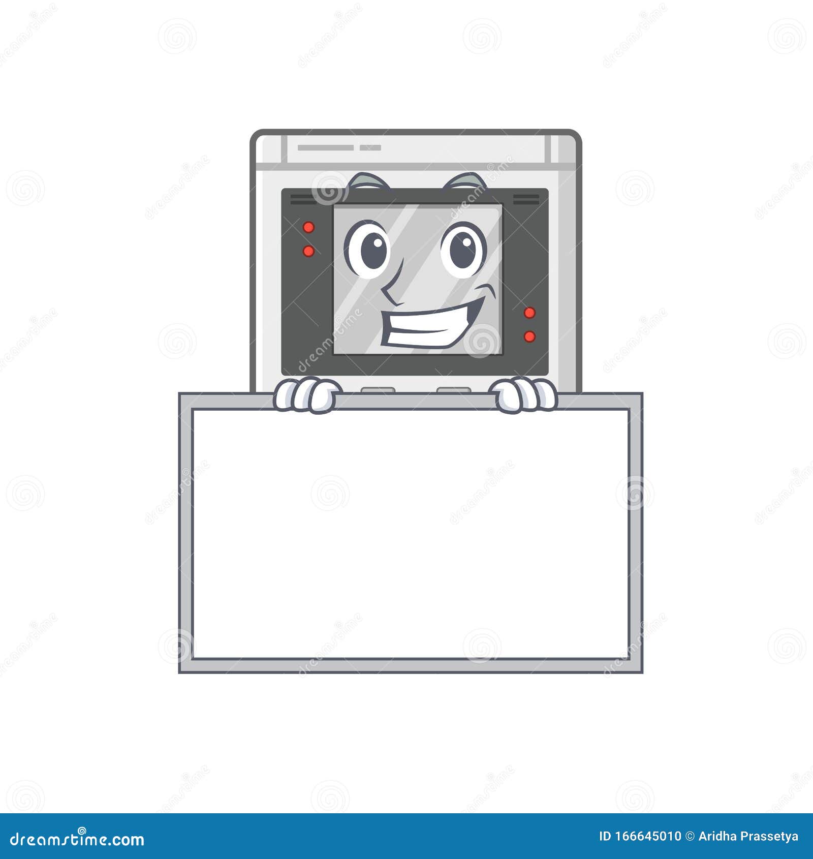 Handheld Game Scroll Cartoon Character Style Grinning with Board Stock ...